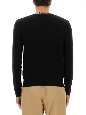 Burberry Wool Jersey Crew Neck Sweater