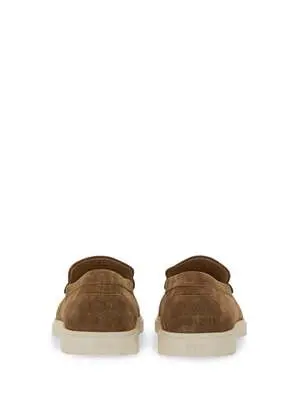 TOD'S Leather Slipper Loafers - Brown