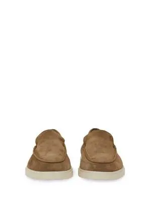 TOD'S Leather Slipper Loafers - Brown