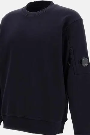 C.P. COMPANY Diagonal Raised Fleece Crewneck Lens Sweatshirt