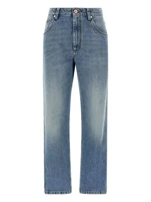 Brunello Cucinelli BRUNELLO CUCINELLI Straight Leg Cotton Jeans Multicolor