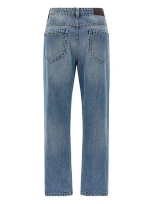 Brunello Cucinelli Straight Leg Cotton Jeans - Multicolor