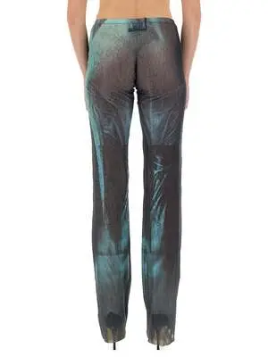 JEAN PAUL GAULTIER Water Mesh Flare Pants - Multicolor