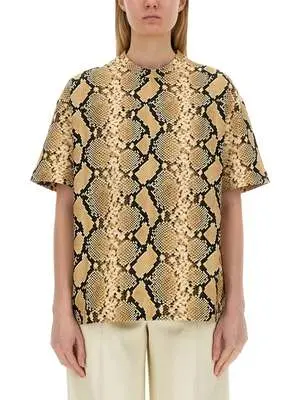 JIL SANDER Short Sleeve T-shirt With Animal Print - Multicolor
