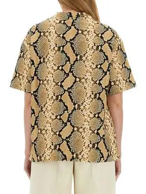 JIL SANDER Short Sleeve T-shirt With Animal Print - Multicolor