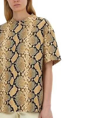 JIL SANDER Short Sleeve T-shirt With Animal Print - Multicolor