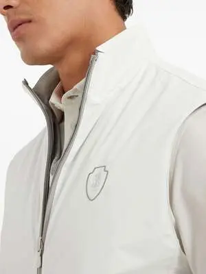 Brunello Cucinelli Sleeveless Zip-up Vest With Logo