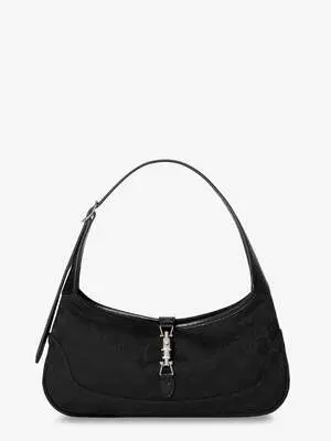 Gucci Jackie Slim Gg Canvas Shoulder Bag - Black