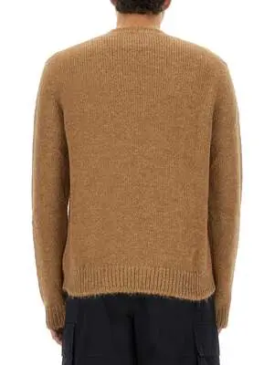 JIL SANDER Wool Blend Crew Neck Sweater - Cream