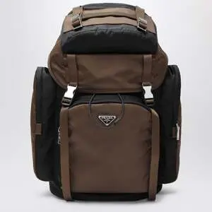 Prada Re-nylon And Leather Backpack - Black
