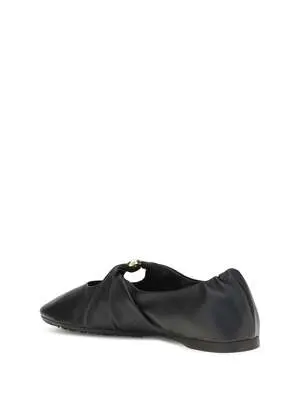 Loewe Pebble Ballerinas In Lambskin Napa Leather - Black