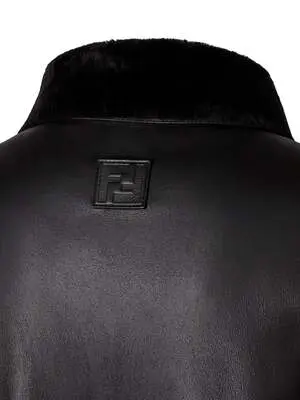 Fendi Shearling Lined Leather Blouson Jacket