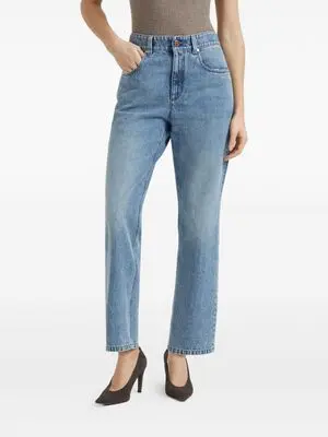 Brunello Cucinelli Straight Leg Cotton Jeans - Multicolor