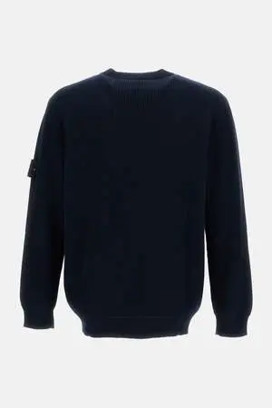 Stone Island Crewneck Sweatshirt With Removable Logo Patch