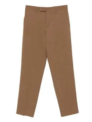 Fendi Wool Gabardine Cigarette Trousers - Multicolor