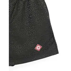 Casablanca Beachwear Swim Shorts With Monogram Print