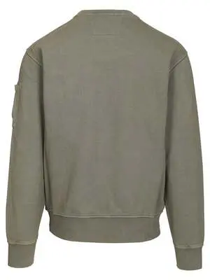 C.P. COMPANY Ribbed Crewneck Sweatshirt With Lens Detail