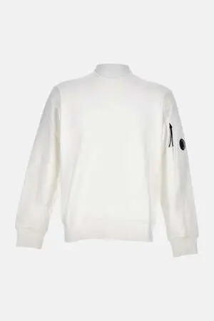 C.P. COMPANY Ribbed Crewneck Sweatshirt With Lens Detail