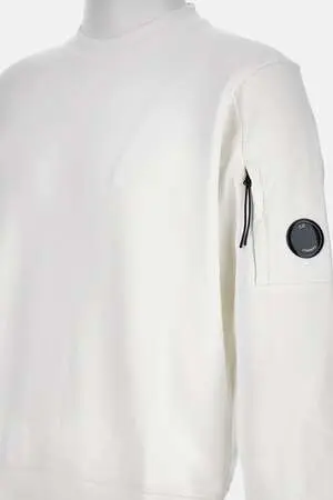 C.P. COMPANY Ribbed Crewneck Sweatshirt With Lens Detail