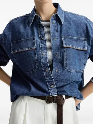 Brunello Cucinelli Denim Cotton Shirt