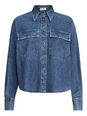 Brunello Cucinelli Denim Cotton Shirt