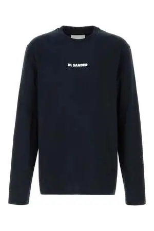 JIL SANDER Midnight Cotton T-shirt - Blue