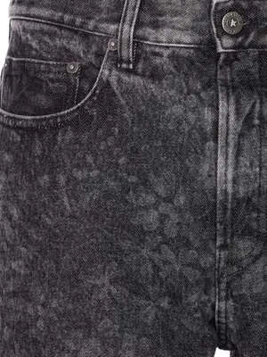 GOLDEN GOOSE Journey Skate Jeans With All Over Laser Flowers - Multicolor
