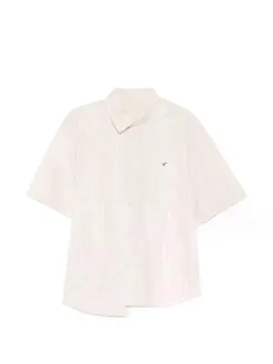 CROQUIS Embroidered Logo Pinstripe Shirt