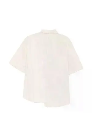 CROQUIS Embroidered Logo Pinstripe Shirt