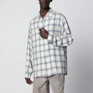 Our Legacy Our Legacy White Shirt With Check Pattern In Viscose Men Cream
