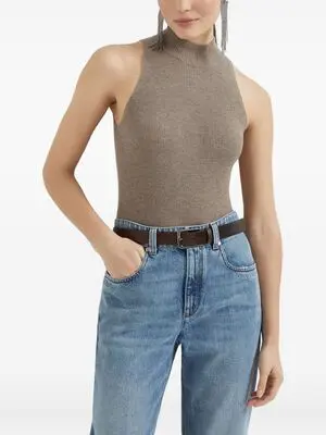 Brunello Cucinelli Ribbed Cashmere Blend Tank Top - Multicolor