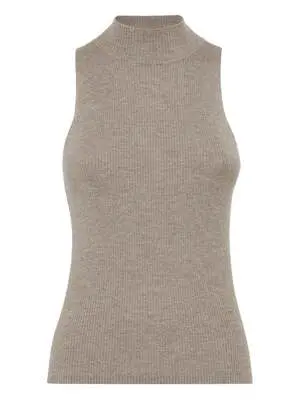 BRUNELLO CUCINELLI BRUNELLO CUCINELLI Ribbed Cashmere Blend Tank Top