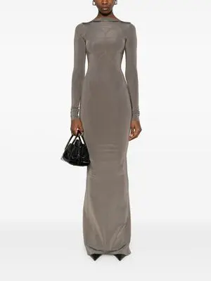 Rick Owens Maxi Gown With Long Sleeves