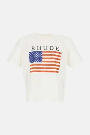 Rhude Rhude Men Usa Flag Slub Tee Multicolor