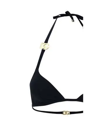 Dolce & Gabbana Two-piece Bikini With Plaque - Black