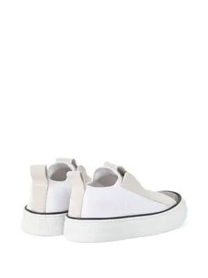 Brunello Cucinelli Suede And Canvas Slip-on Sneakers