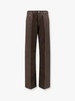 Rick Owens RICK OWENS Wide Leg Trousers In Recycled Cotton Blend Multicolor