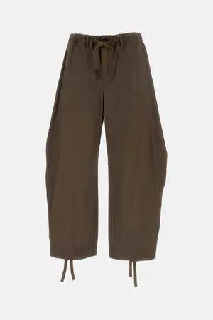 Sacai Cotton Wide-leg Trousers With Drawstring Hem - Multicolor