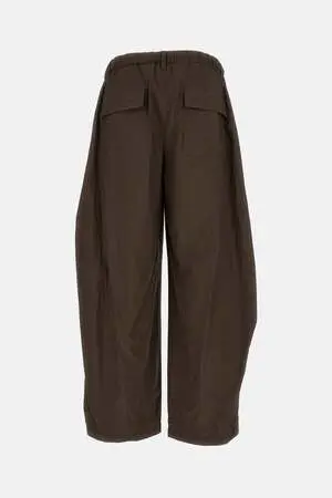 Sacai Cotton Wide-leg Trousers With Drawstring Hem - Multicolor