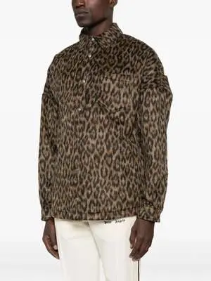 Palm Angels Classic Logo` Animalier Overshirt