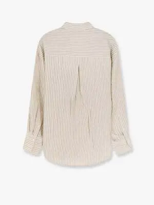 TOTEME Oversized Striped Silk Shirt - Multicolor