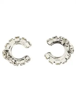Magda Butrym Crystal Hoop Earrings - Silver