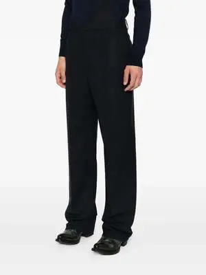 Saint Laurent Wool Tailored Wide Leg Trousers - Multicolor