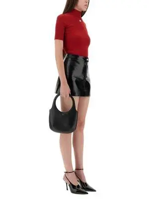 COURREGES Vinyl Mini Skirt Reissue - Black