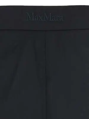 Max Mara Wool Wide Leg Pants - Black