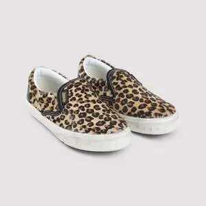 GOLDEN GOOSE Leopard Print Slip-on Sneakers
