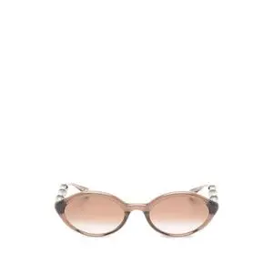 Gucci Oval Frame Sunglasses - Brown