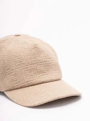 Fendi Ff Jacquard Cotton Baseball Cap