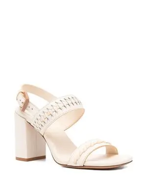Zimmermann Leather Woven Block Heel Sandals - Multicolor