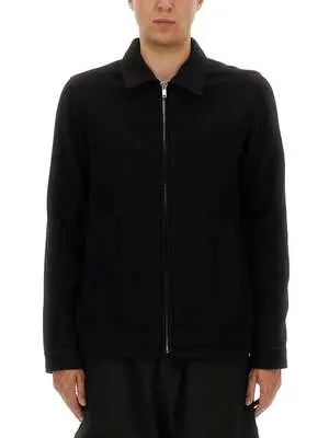 Rick Owens Wool Zip-up Shirt Jacket - Black